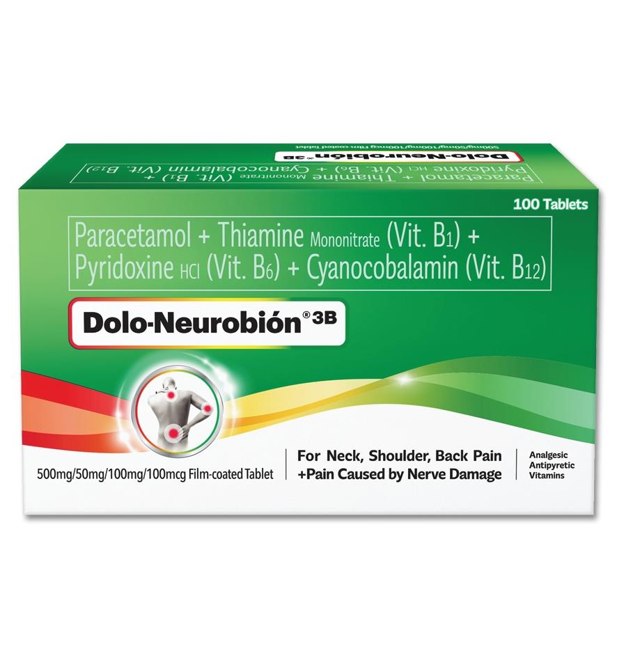 Dolo-Neurobion (Vitamin B1, B6, B12 + Paracetamol) Tablet | Shield ...