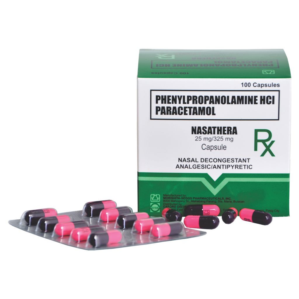 Nasathera (Phenylephrine HCl/Paracetamol) 25mg/325mg Capsule | Shield ...
